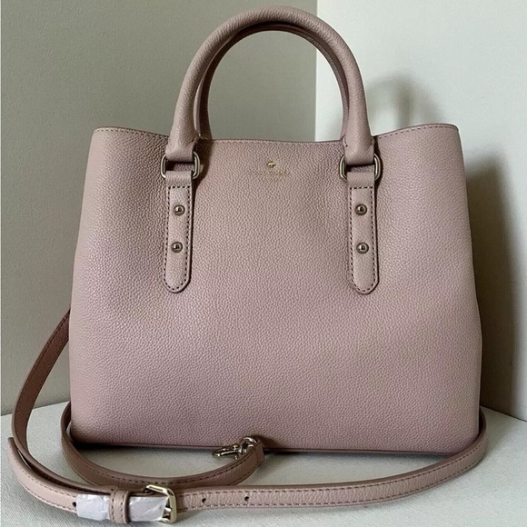 kate spade | Bags | New Kate Spade Evangelie Larchmont Avenue Satchel Pebble Leather Warm Vellum ...